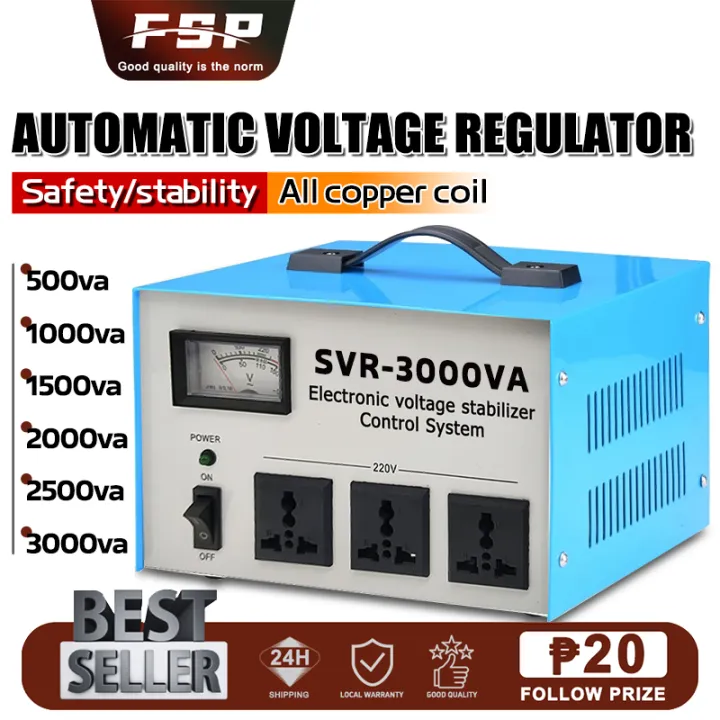 SVR-3000VA/1000VA Automatic Voltage Regulator Servo Type AVR Time Delay ...
