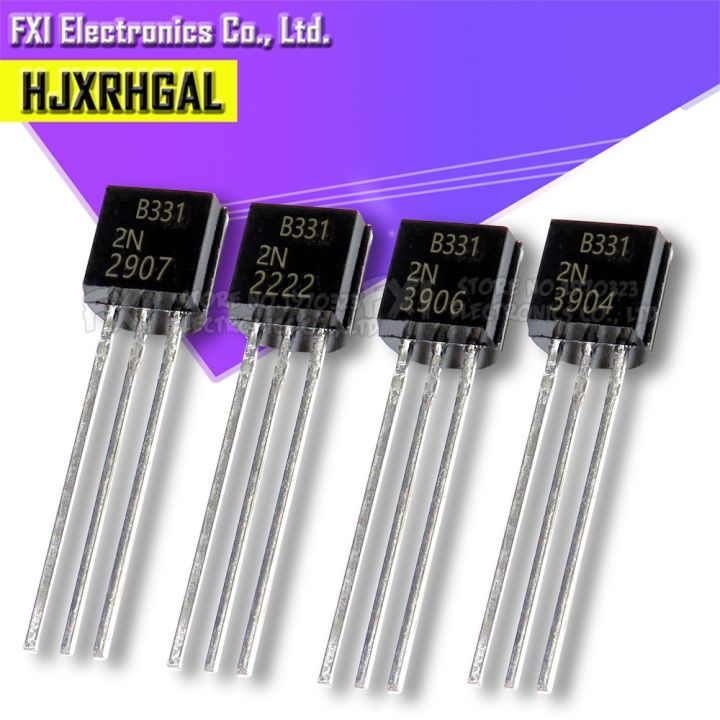 100ชิ้น2N2222 2N2222A ถึง-92ถึง92 2N3904 2N2907ทรานซิสเตอร์2N3906 ...
