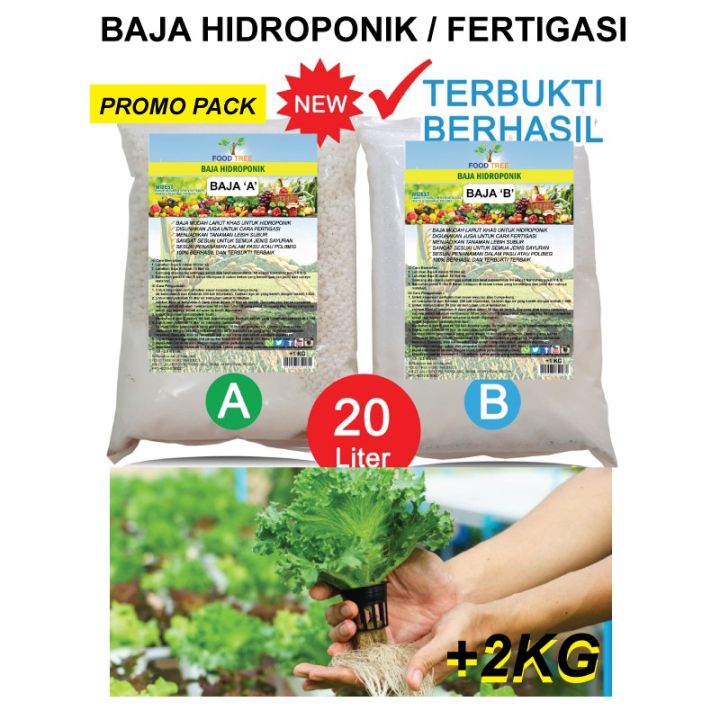 Baja AB 2kg untuk 3000Liter 🔥 Untuk Fertigasi Hidroponik Sayur Daun ...