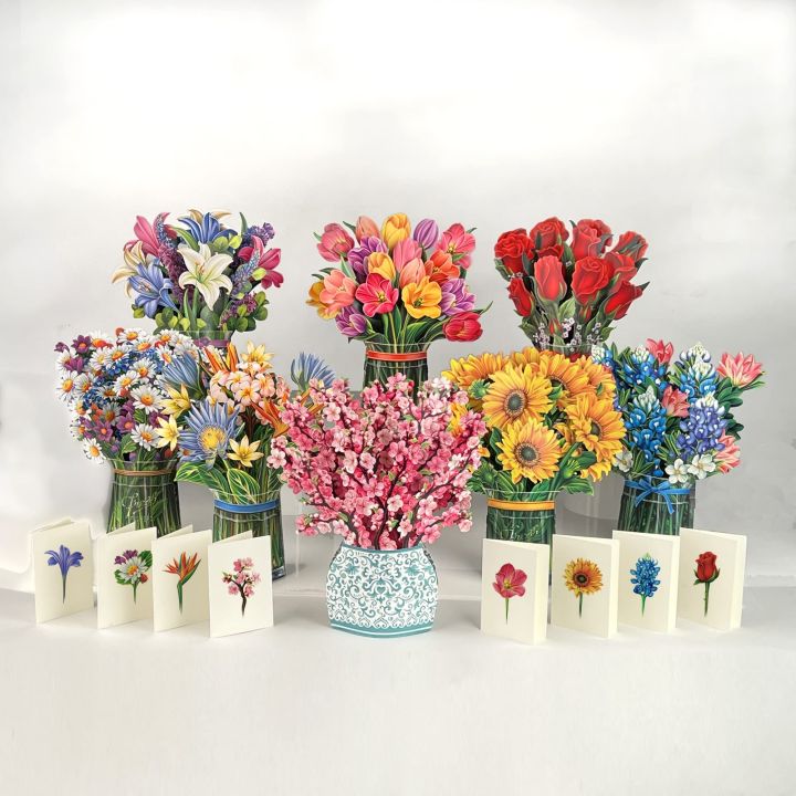 Freshcut Paper Pop Up Cards,Sunflower Grande,Tropical Bloom,Field of ...