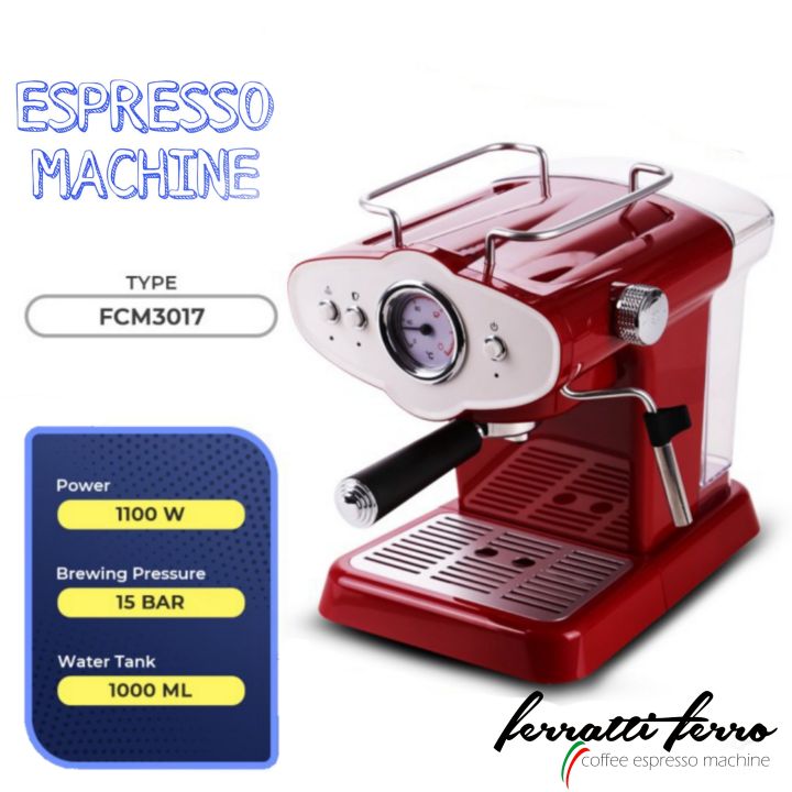 Mesin Kopi Espresso / Espresso Machine Ferratti Ferro FCM-3017 Espresso ...