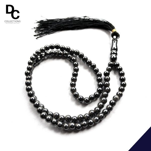 Tasbih ORIGINAL NATURAL HEMATITE BADAR BESI 6MM MODEL BULAT 99BUTIR ...
