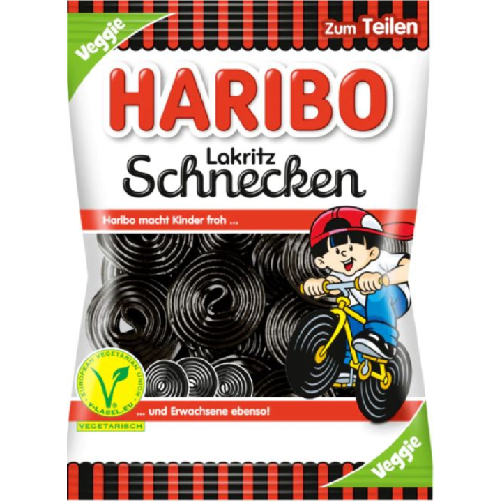 Haribo Lakritz Schnecken 175g Licorice Candy / Lakrids Lakrtis Lakritsi ...