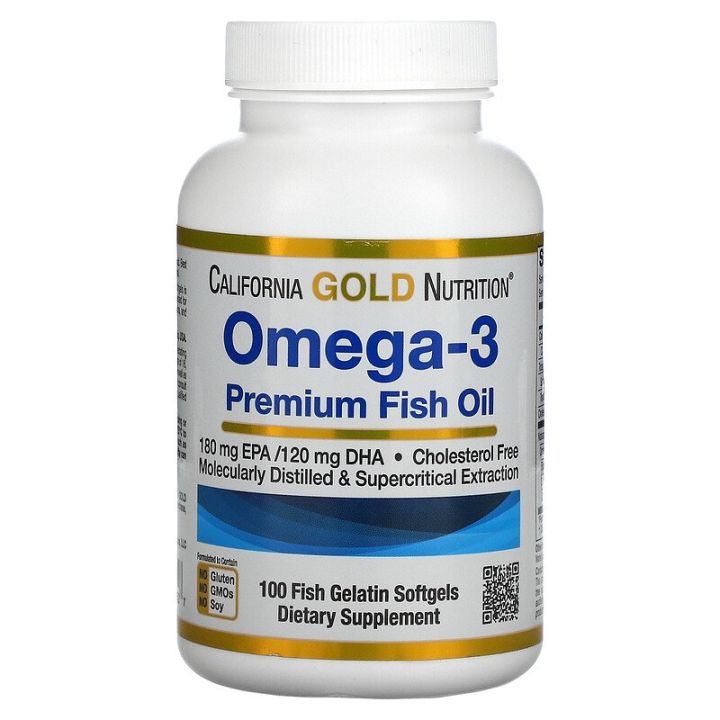 California Gold Nutrition Omega-3 Premium Fish Oil 100 Fish Gelatin Softgels | Lazada.vn