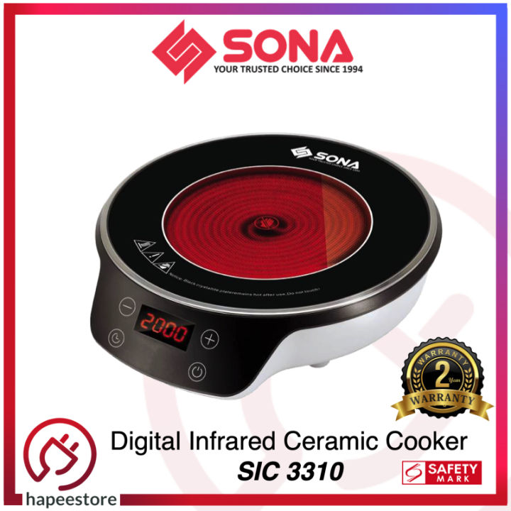 SONA Digital Electric Infrared Ceramic Cooker SIC 3310 SIC3310 (2 Years ...