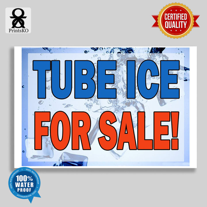 High Quality Tarpaulin / Tarp with Signage - Ice / Ice Candy / Ice ...