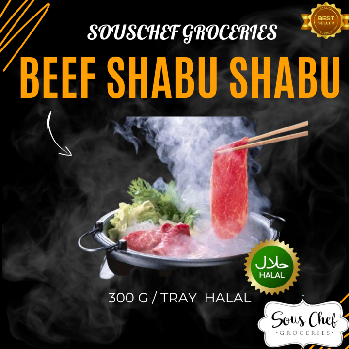 HALAL BEEF SHABU SHABU / FROZEN FOOD / 500G TRAY / STEAMBOAT FOOD ...