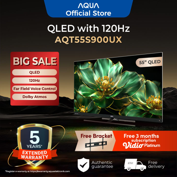 AQUA Elektronik TV 55 inch AQT55S900UX - QLED - 4K - Google TV - Metal ...