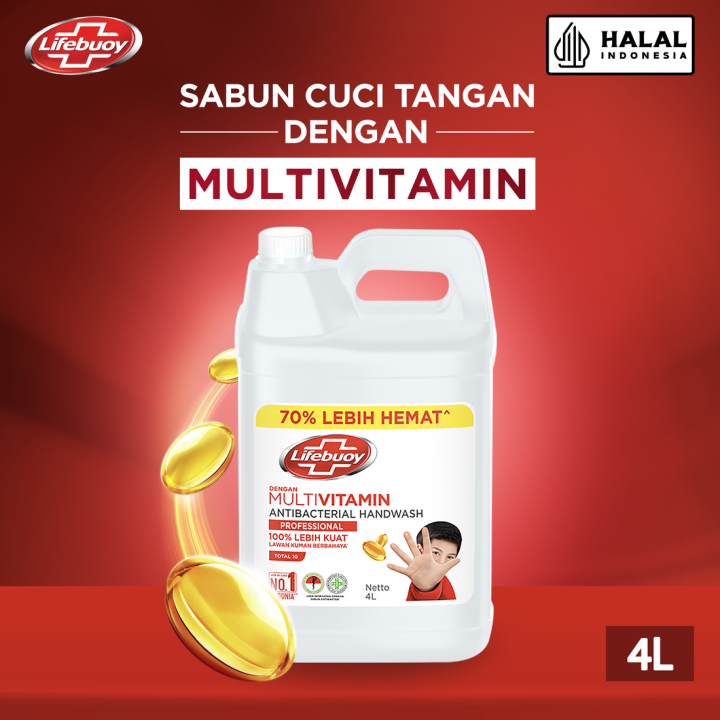 Lifebuoy Handwash Liquid Total 10 4L - Sabun Cuci Tangan Cair Anti ...