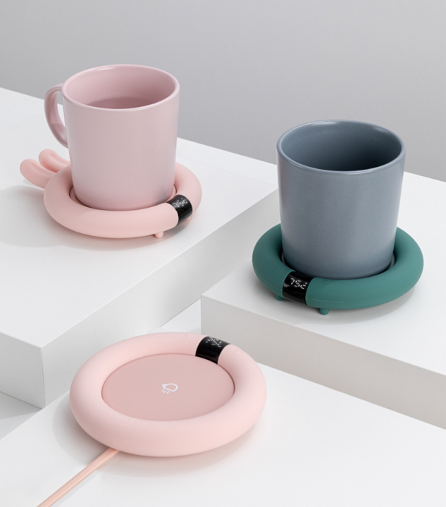 Smart Touch Heating Coasters Coffee Milk Tea Warmer Heat Base ...