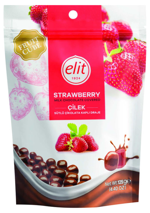 Elit Milk Chocolate Covered Strawberry Cubes 125g | Lazada PH