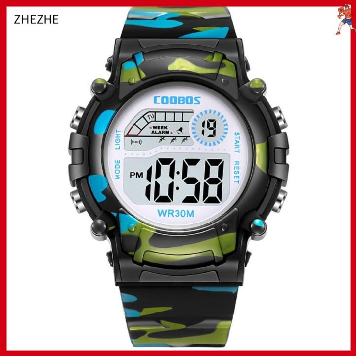 ZHEZHE ลำลองแบบสบายๆ นาฬิกาสำหรับเล่นกีฬา ที่ส่องสว่างส่องสว่าง สีสัน ...