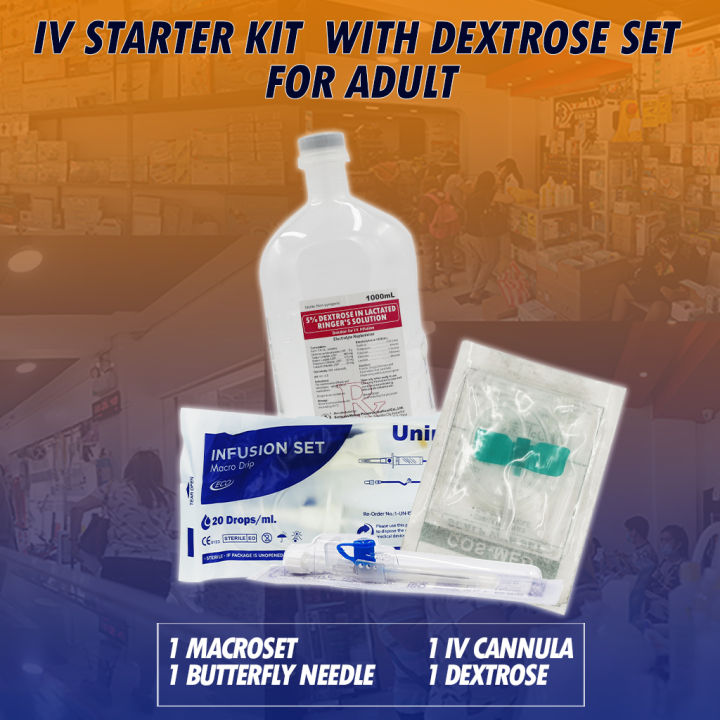 IV STARTER KIT WITH DEXTROSE SET ADULT WITHOUT IV STAND | Lazada PH