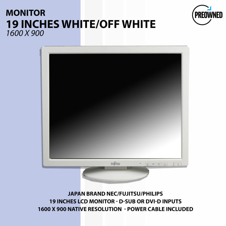 Japan Brand Monitor Squared ( 19 INCHES/Nec/Fujitsu/Philips /Off White ...