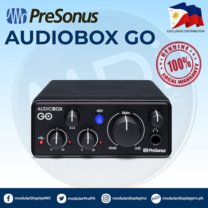 PreSonus AudioBox GO ultra affordable, compact 2x2 usb type-c audio ...