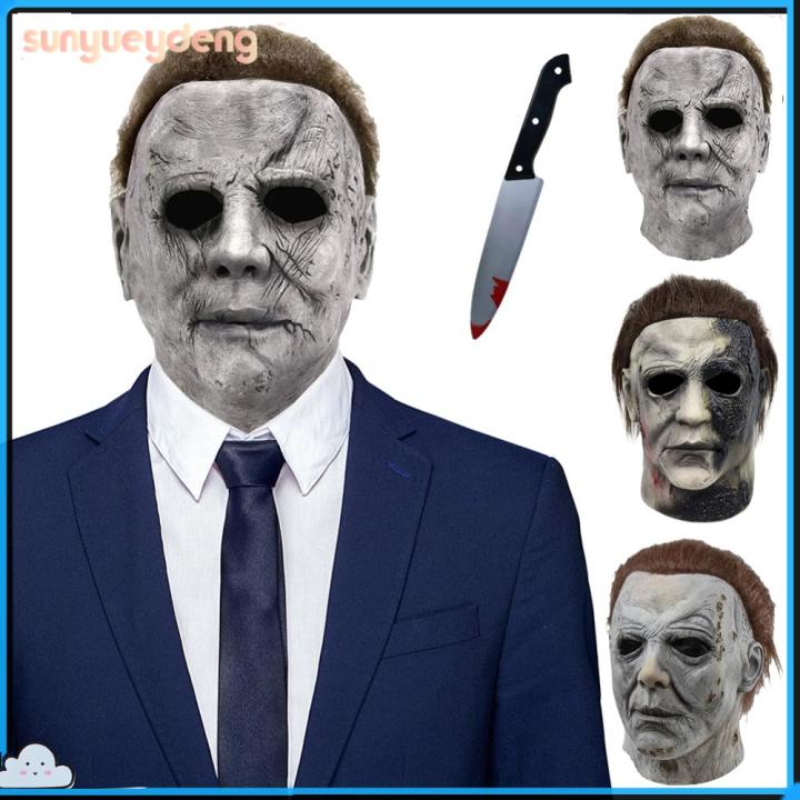 8TH Creepy Fire Burn Scar Face Mask Latex Halloween Ends Michael Myers ...