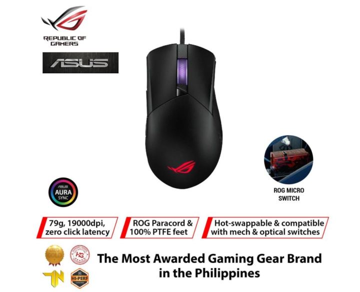 Asus P514 ROG Gladius III USB RGB Gaming Mouse 90MP0270-BMUA00 | Lazada