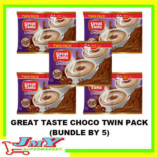 JMY GREAT TASTE CHOCO POWDERED DRINKS TWIN PACK 50g (BUNDLE BY 5 ...