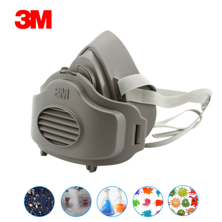 [Original] 3M 3200 Safety Face Mask Respirator Half Face Dust-proof ...