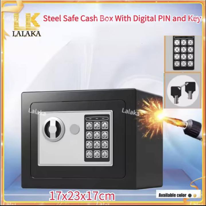Cash Box Digital Security Safe Box Money Vault Organizer Safety Box ...