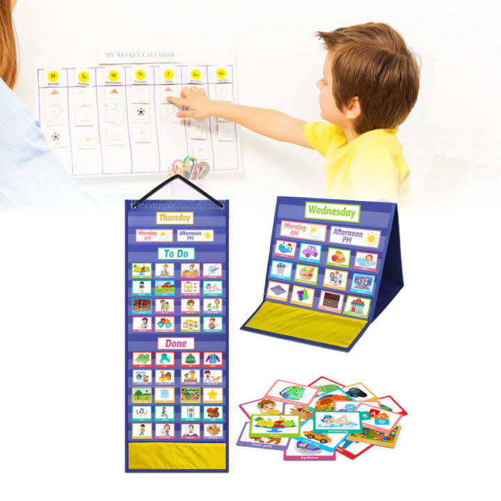 Visual Timetable 132 PECS Cards Weekly Behaviour Charts For Children ...