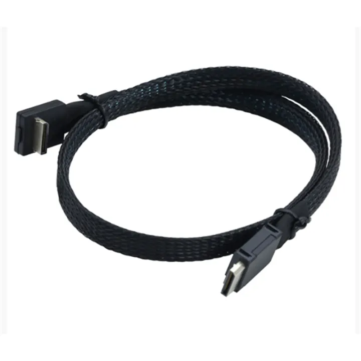 PCIE Oculink SAS Cable SFF-8611 4I 42P to SFF-8611 4I 90 Degree Server ...