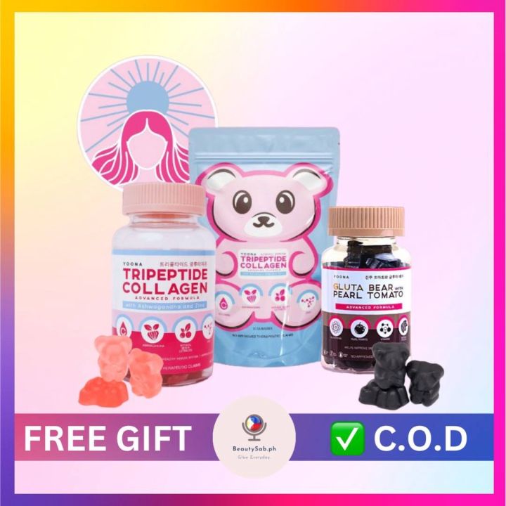 Yoona Tripeptide Collagen with Ashwagandha and Zinc (60 Gummy Bear ...