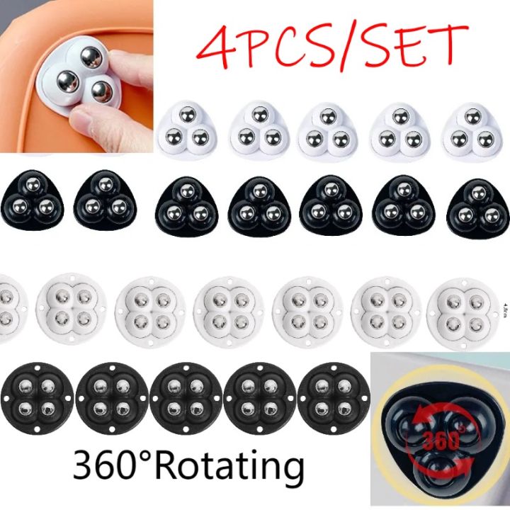 4pcs Self Adhesive Caster Mute Swivel Casters Wheel 360°Rotating Wheels ...