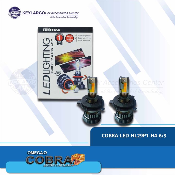 COBRA LED HEADLIGHT 4800 LUMEN (FAN TYPE H4) | Lazada PH