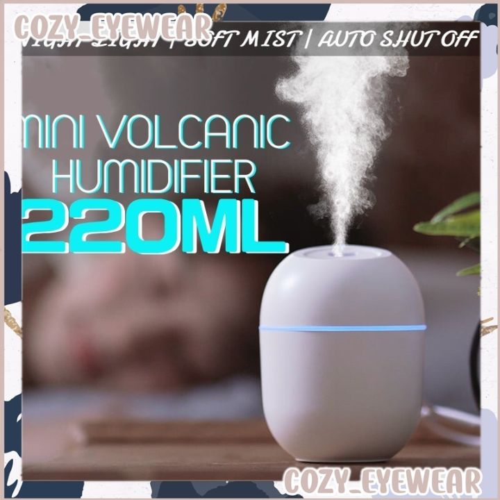 Volcanic Air Humidifier 3 In 1 7Led Light 220ML Mini Air Aroma ...