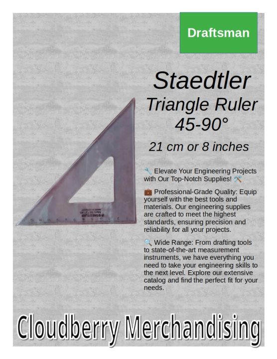 Staedtler Triangle Ruler 45-90 Degree 8 inches | Lazada PH