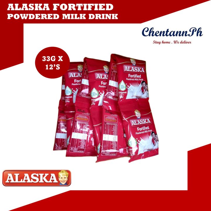 ALASKA Fortified Powdered Milk Drink 33g x 12 pieces | Lazada PH