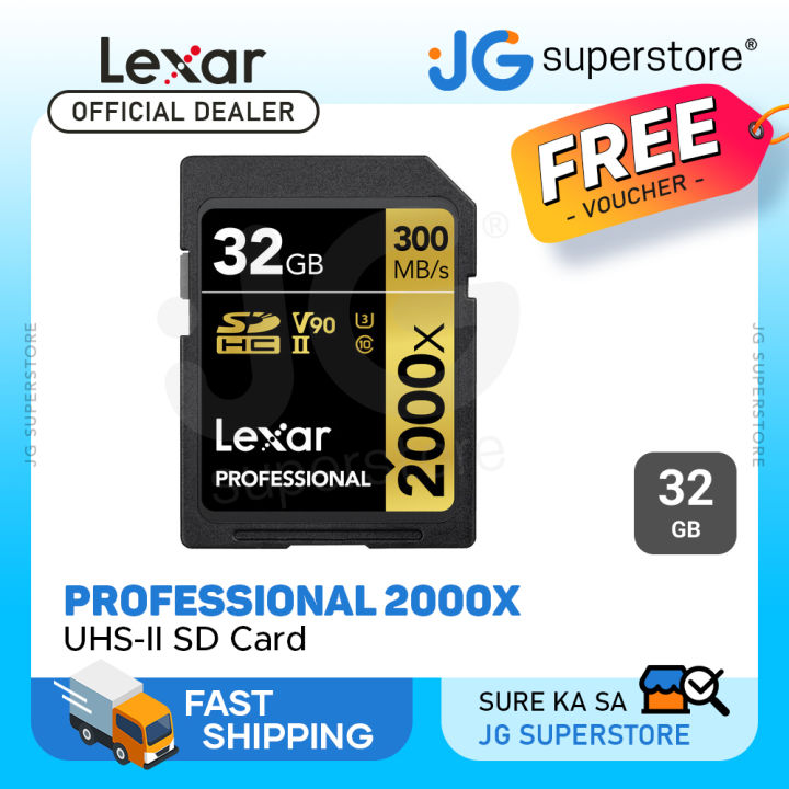 Lexar Professional SDHC Class 10 32GB Memory Card with 2000x Speed ...