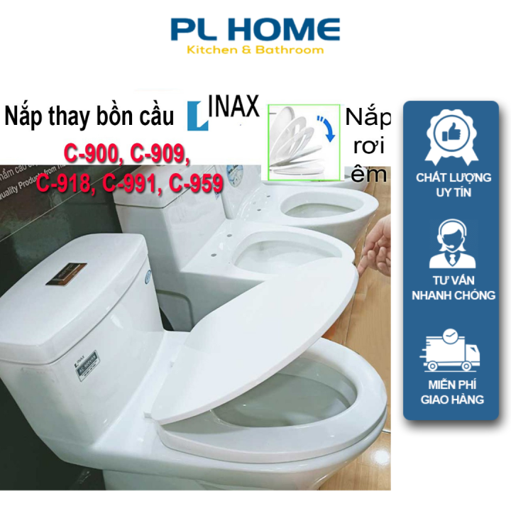 Nắp Bồn Cầu Đóng Phù hợp thay cho Bồn Cầu INAX C-900, C-909, C-918, C ...