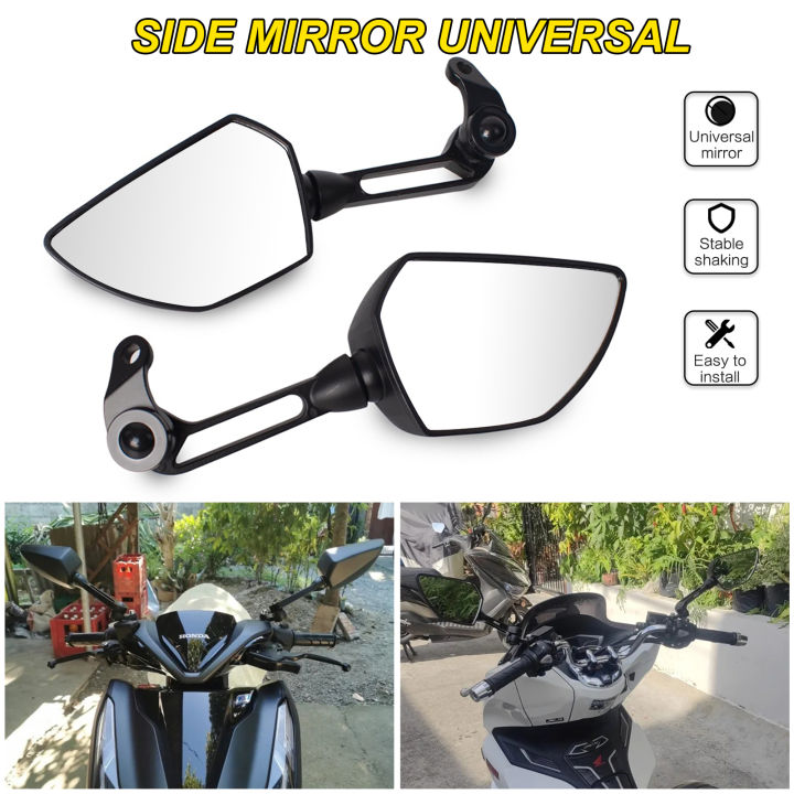 DUCATI SIDE MIRROR FOR MOTORCYCLE WIDE VIEW UNIVERSAL NMAX V2 V1 Aerox ...