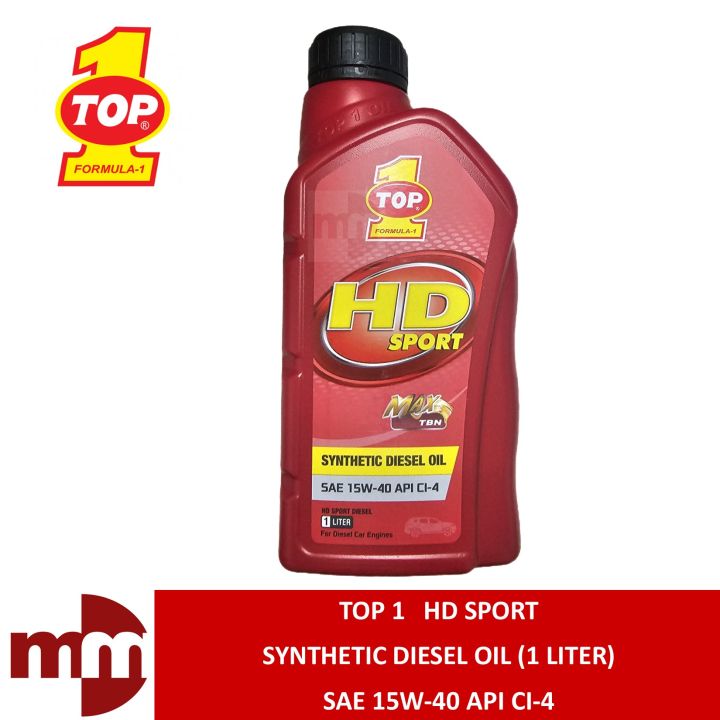 TOP 1 Synthetic Diesel Oil HD SPORT SAE 15W-40 API CI-4 (1 LITER ...