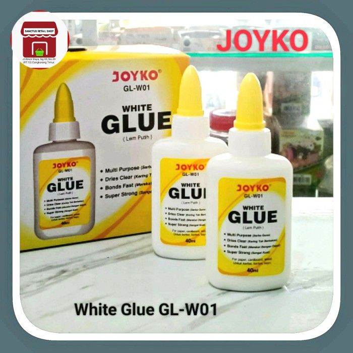 LEM JOYKO WHITE GLUE 40ML/LEM CAIR JOYKO PUTIH GL-W01 | Lazada Indonesia