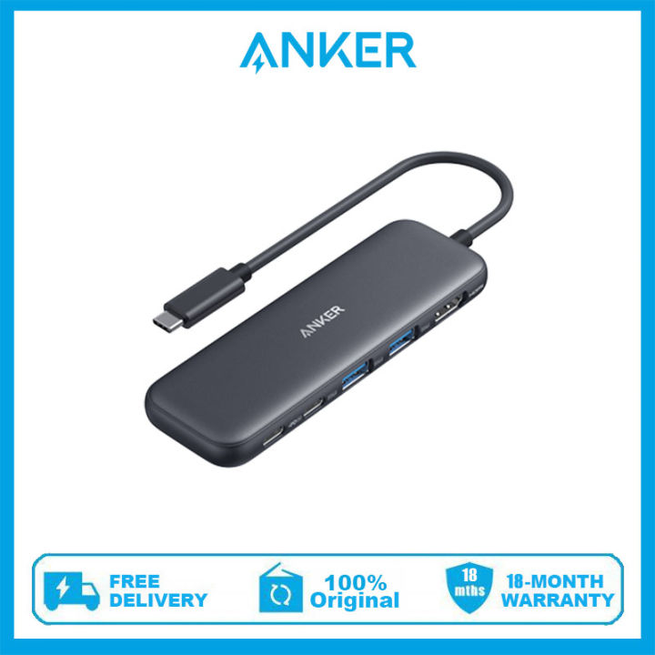 Anker 332 PowerExpand+ 5-in-1 USB-C Hub with 4K USB-C to HDMI, and 3 USB 3.0 Ports (A8355 ...