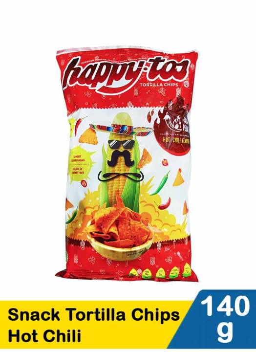 Happytos Snack Tortilla Chips Hot Chili 140G | Lazada Indonesia