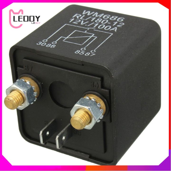 Heavy Current Start Relay 12V/24V 200A 1400W Black Power Automotive ...