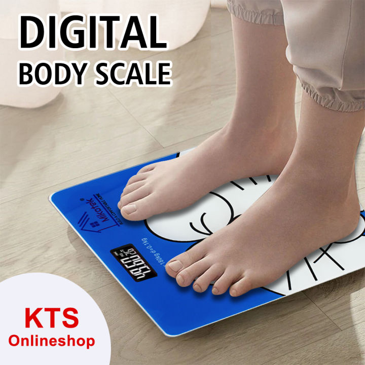 Timbangan Badan Digital With USB Charging Anti Pecah With LCD | Lazada ...