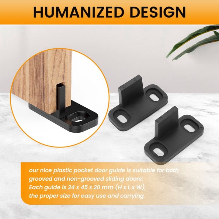 【RlGIYH】8 Pieces Sliding Barn Door Floor Guides Closet Door Guides ...
