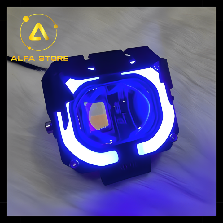 PROMO (COD) Lampu tembak utama led 4 mata daymaker plus double laser 2 ...