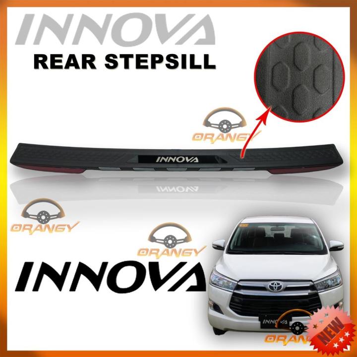 Toyota Innova 2016 to 2024 Rear Stepsill All Black Black Chrome w ...