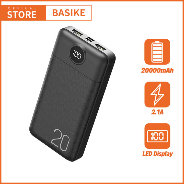 Power bank powerbank fast charging BASIKE asli Kapasitas nyata 20000mAh ...