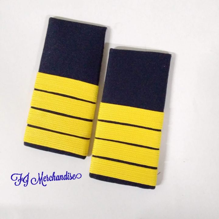 Shoulder Board 4 lines:Navy Blue Pair: | Lazada PH