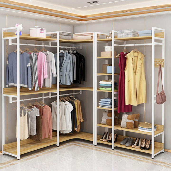 Cloth Wardrobe Cabinet with Hook Hanger Multipurpose Wardrobe Cloth ...