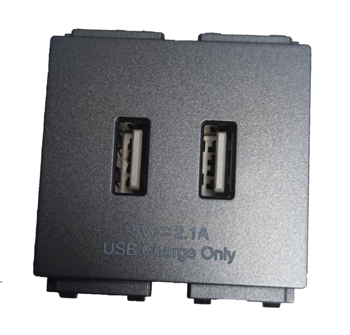 USB Outlet 2 Gang Center Device ( Designer Series Graphite ) Omni DUSB ...