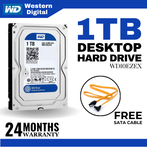 Brandnew Western Digital 1TB sata desktop HDD WD10EZEX 3.5inch / free ...