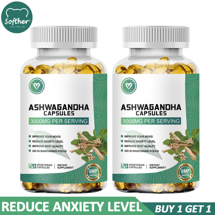 Softher Ashwagandha Capsule Improve Sleep Quality Relieve Anxiety ...